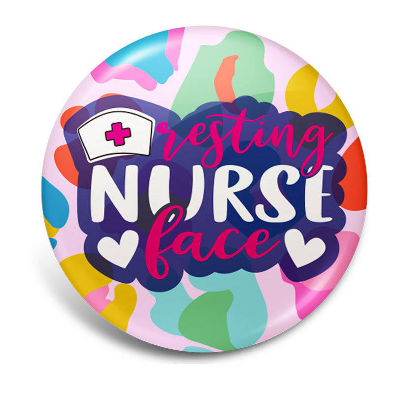 Resting Nurse Face – Shop Badge A-Peel