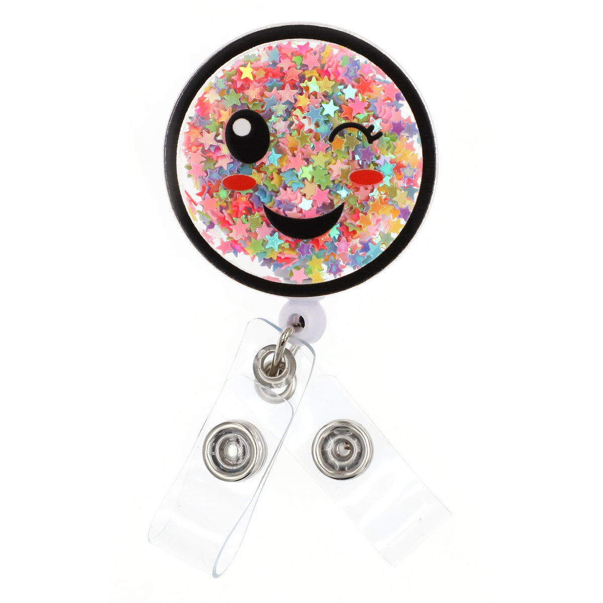 Shaker Reel Smiley Face – Shop Badge A-Peel
