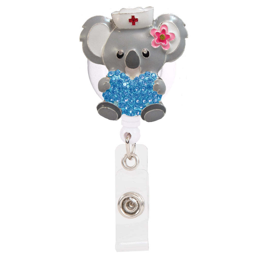 Koala Sparkle and Shine Rhinestone Badge Reel – Shop Badge A-Peel